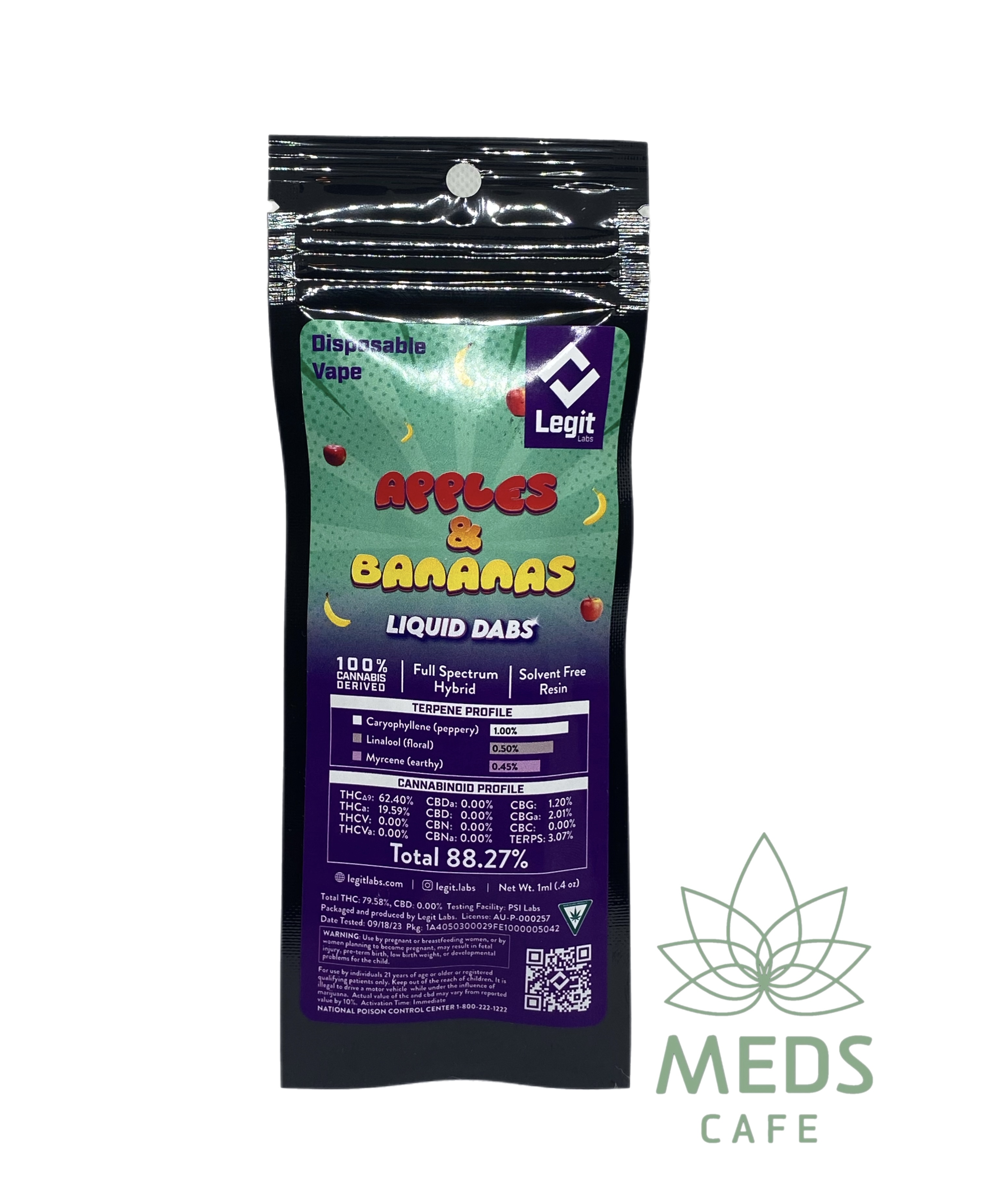 LEGIT LABS - APPLES & BANANAS | FULL SPECTRUM DISPOSABLE